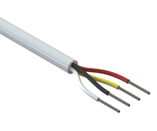 H444C22-WH - 4C TEL/COM WHITE FLEX CABLE - DEBULK